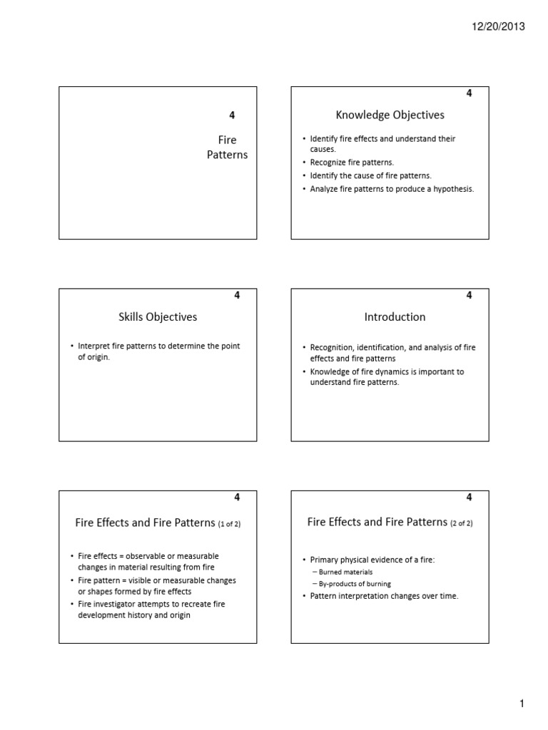 FIPP PPT CH 04 Fire Patterns | PDF | Fires | Combustion