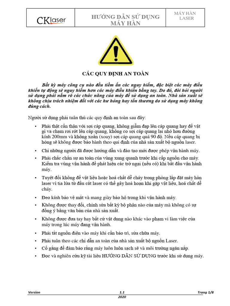 HDSD MÁY HÀN-Max1500-Raytool - Phú M - HD432023 | PDF