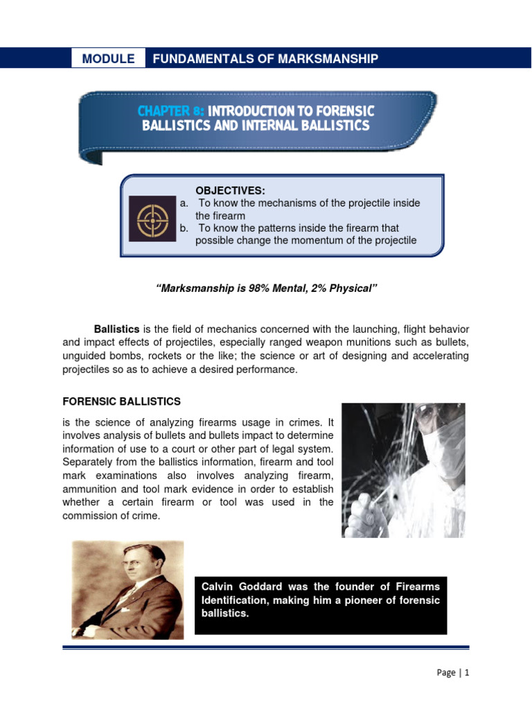 Forensic Ballistics Basics | PDF | Ballistics | Gun Barrel