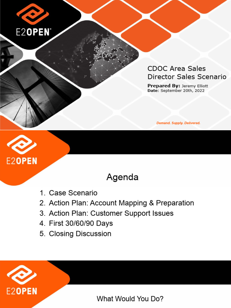 E2open - Sales Scenario | PDF | Customer Relationship Management ...