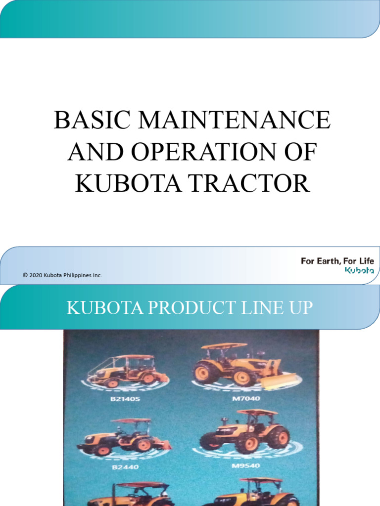 6-Tractors Operations & Maintenance Training | PDF