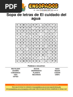 Sopa de Letras: Cuidado del Medio Ambiente | PDF