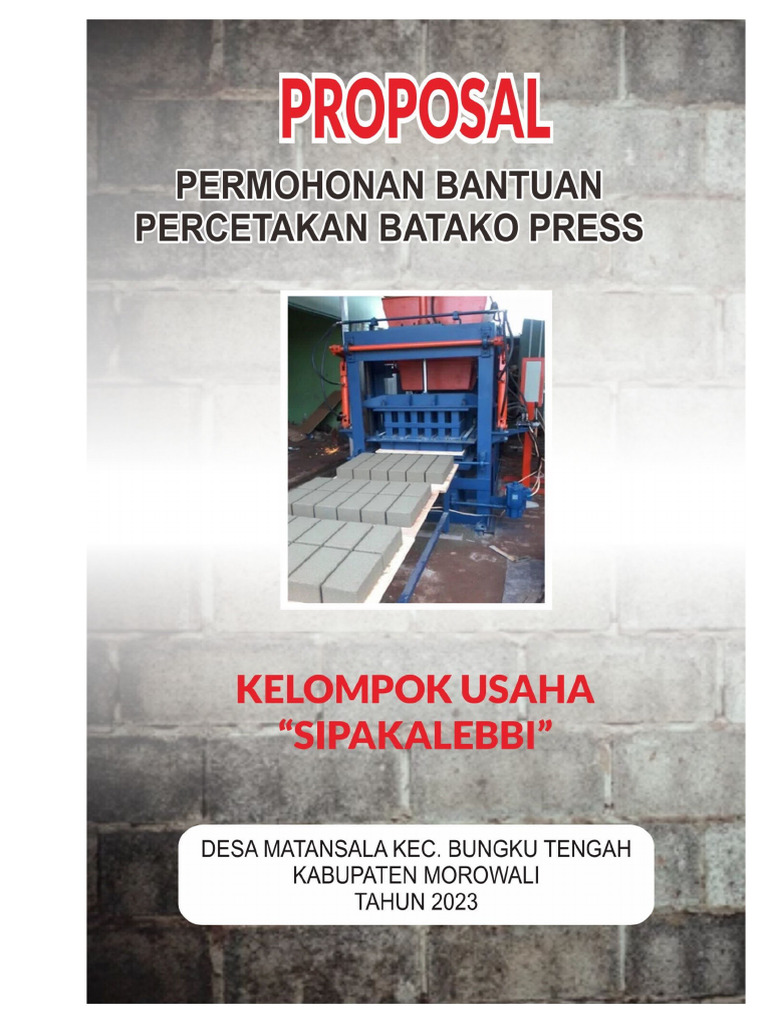 Proposal Batako Press | PDF