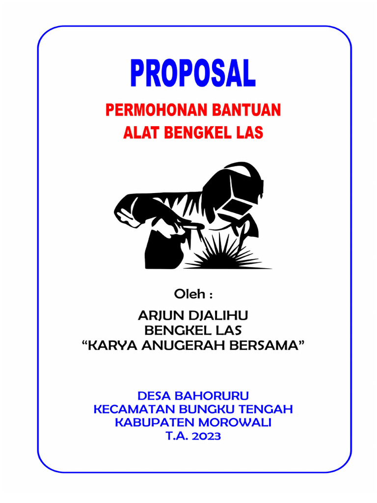 Proposal Bantuan Alat Bengkel Las | PDF