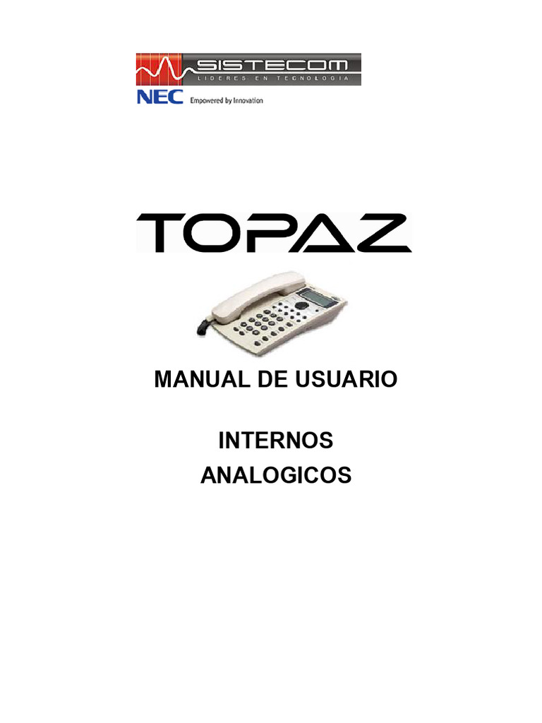 Topaz Manual Analogicos | PDF