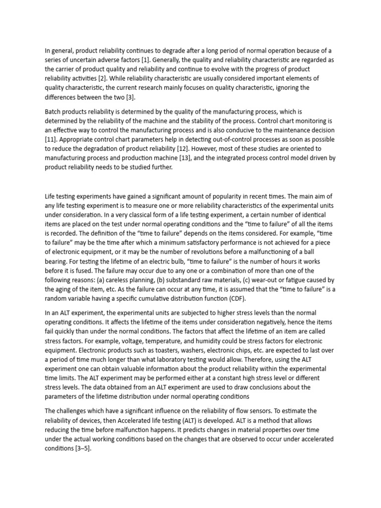 In general | PDF | Reliability Engineering | Experiment