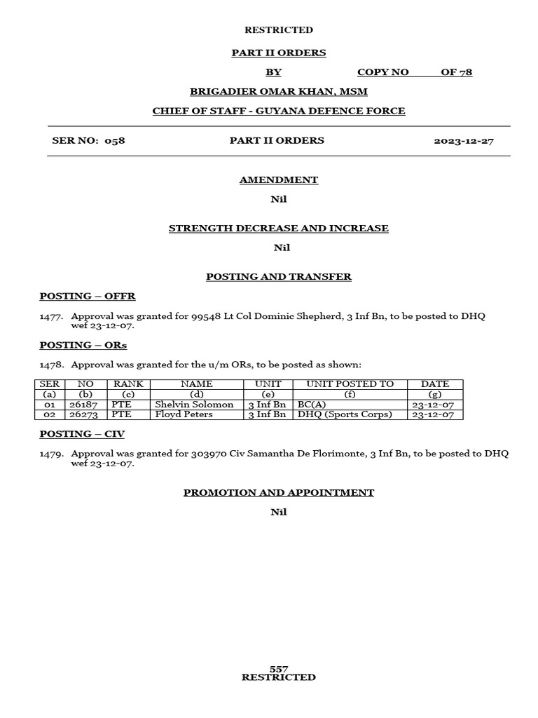 Part 2 Orders 058 | PDF