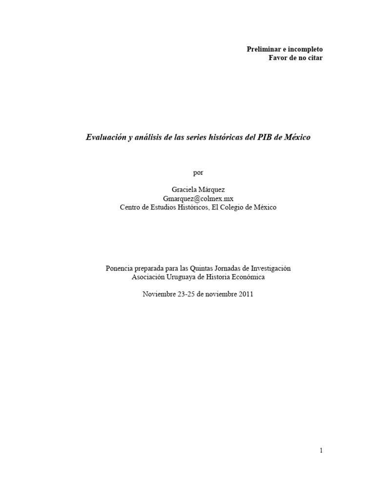 Mrquez Pib Mexico | PDF | México | Producto Interno Bruto
