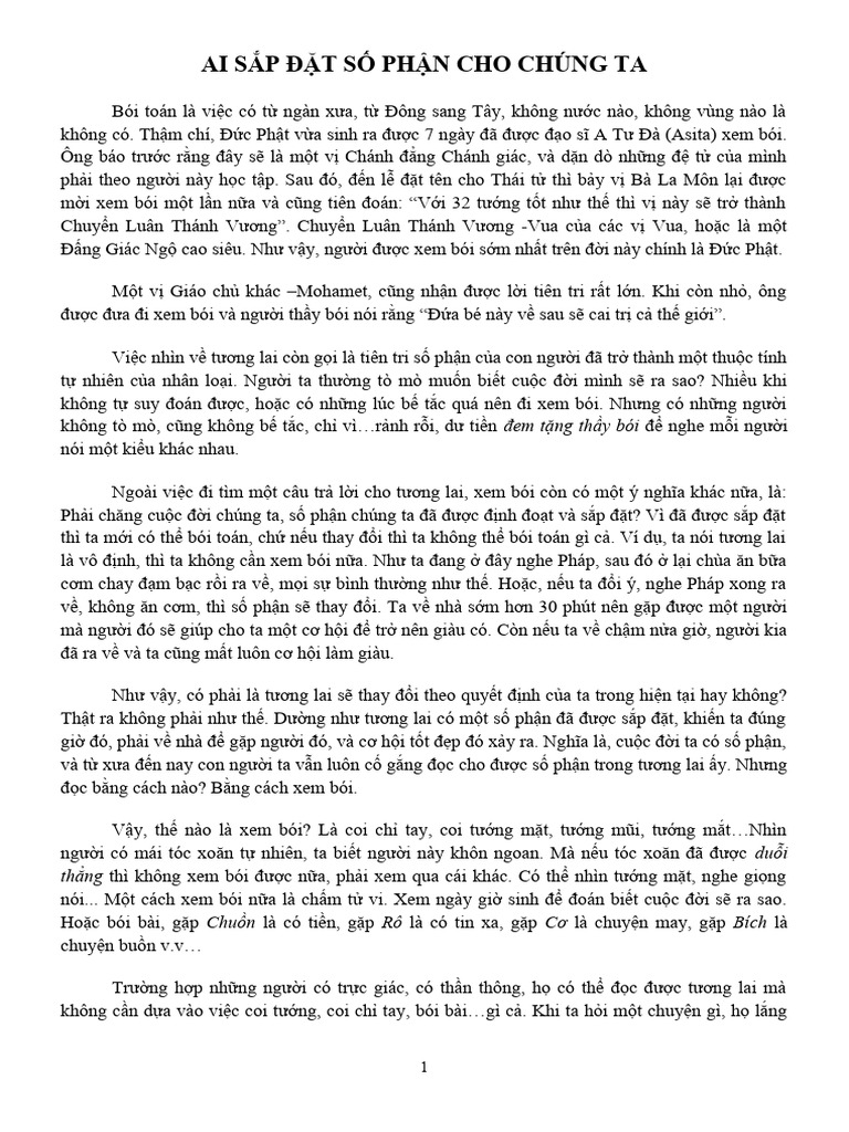 AI SAP DAT SO PHAN CHO CHUNG TA - Song Ngu | PDF