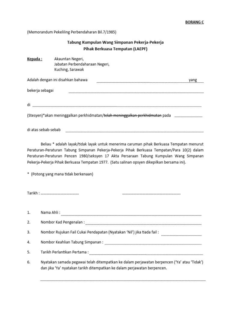 Borang C | PDF