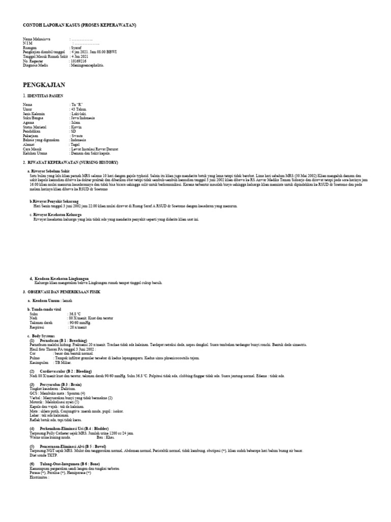 Contoh Lap Kasus Keperawatan | PDF