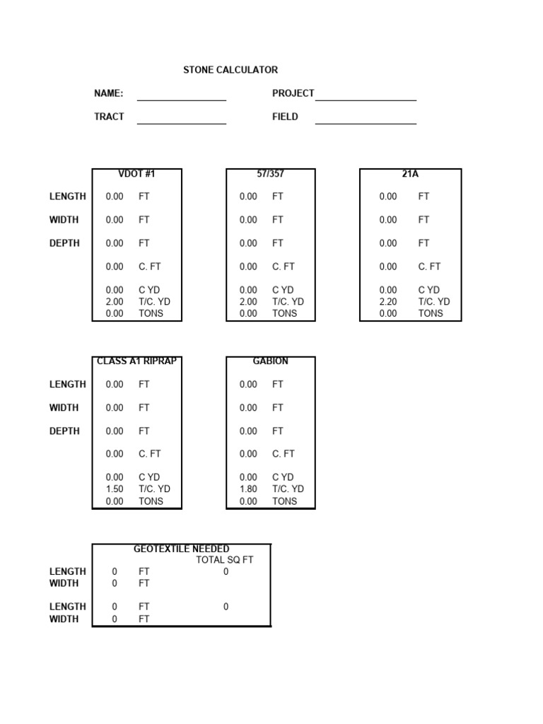 Des DT Stone Calculator | PDF