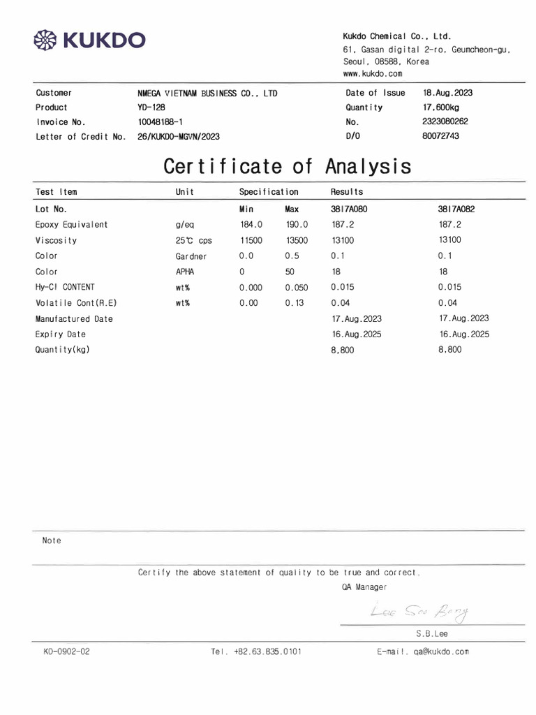 检测报告 KUKDO | PDF