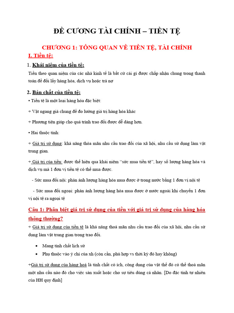 Ôn-tập-TCTT 1 | PDF