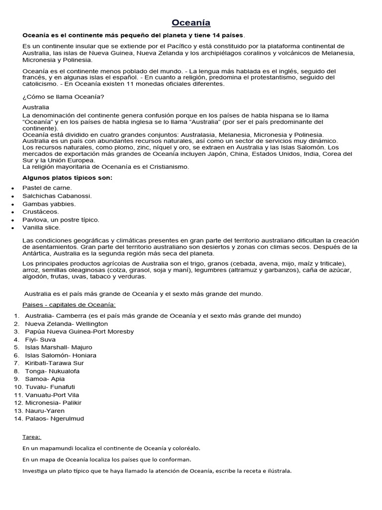 OCEANIA | PDF | Oceanía | Australia