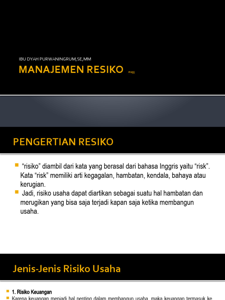 resiko bisnis | PDF