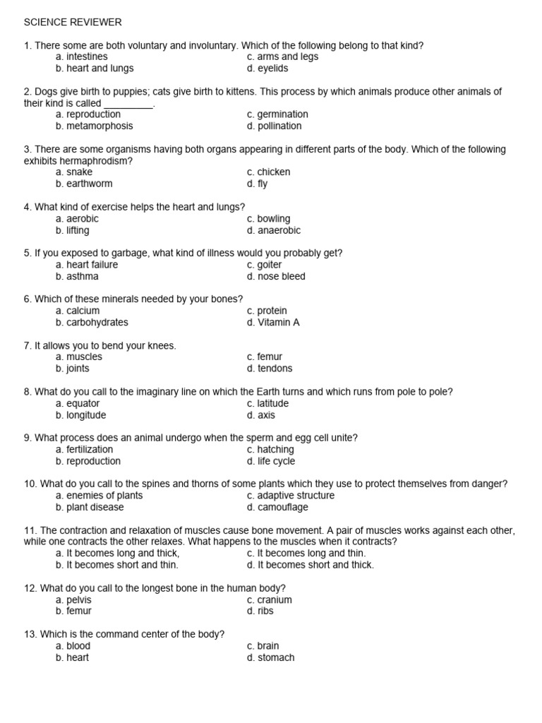 Grade 4 Science Quiz Reviewer PDF | PDF | Water | Earth