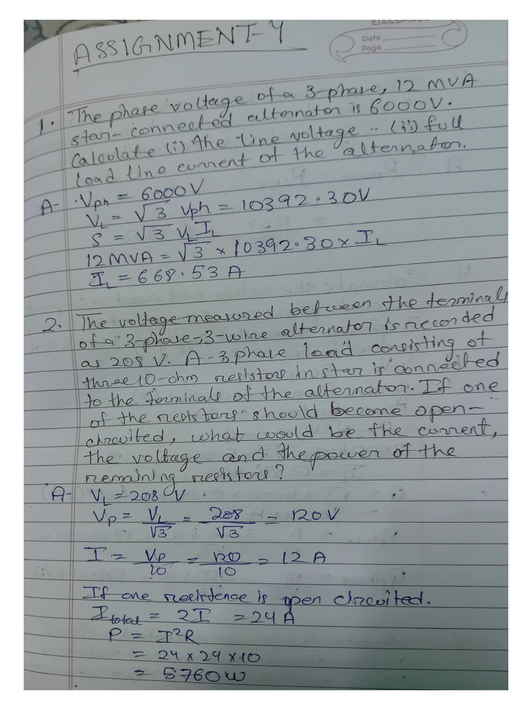 BEE Assignment 4 | PDF