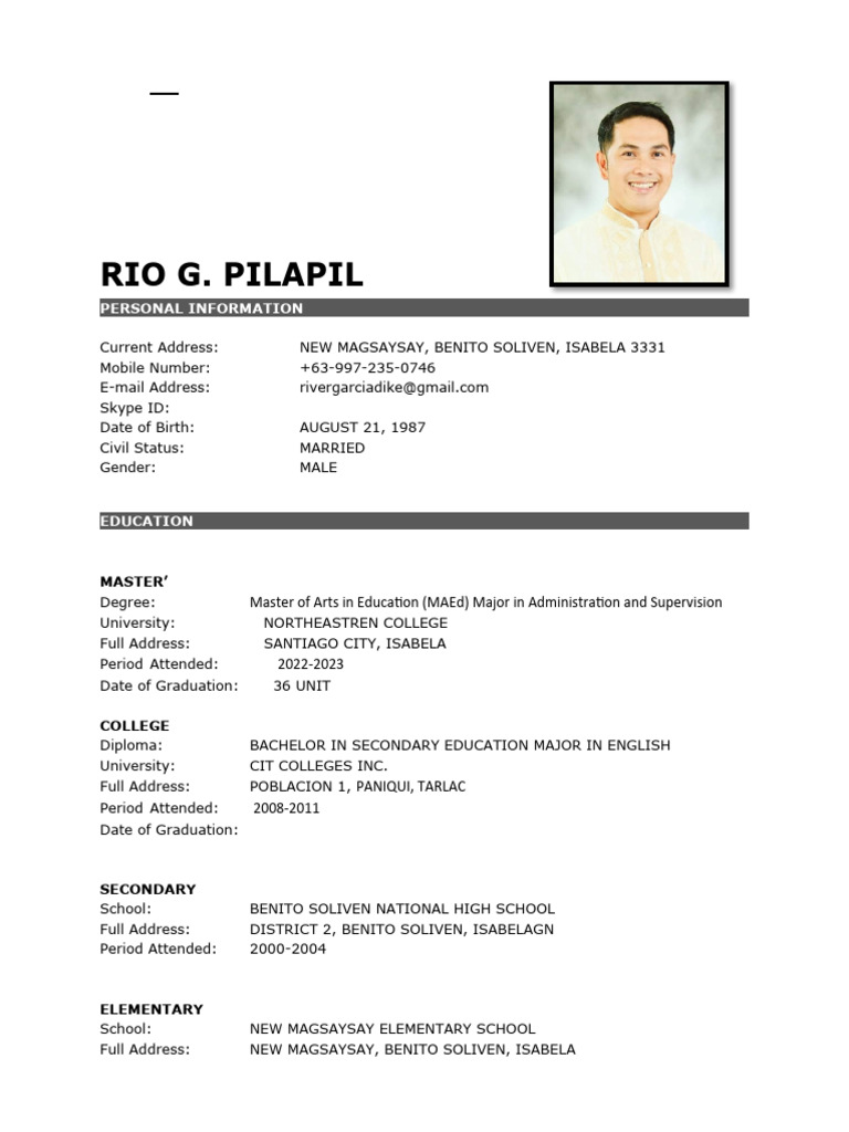 Japanese Resume Format Sample | PDF | Pedagogy | Human Communication