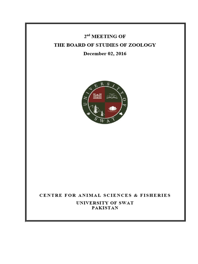 Approved BS Zoology Curriculum (2016 and Onward) | PDF