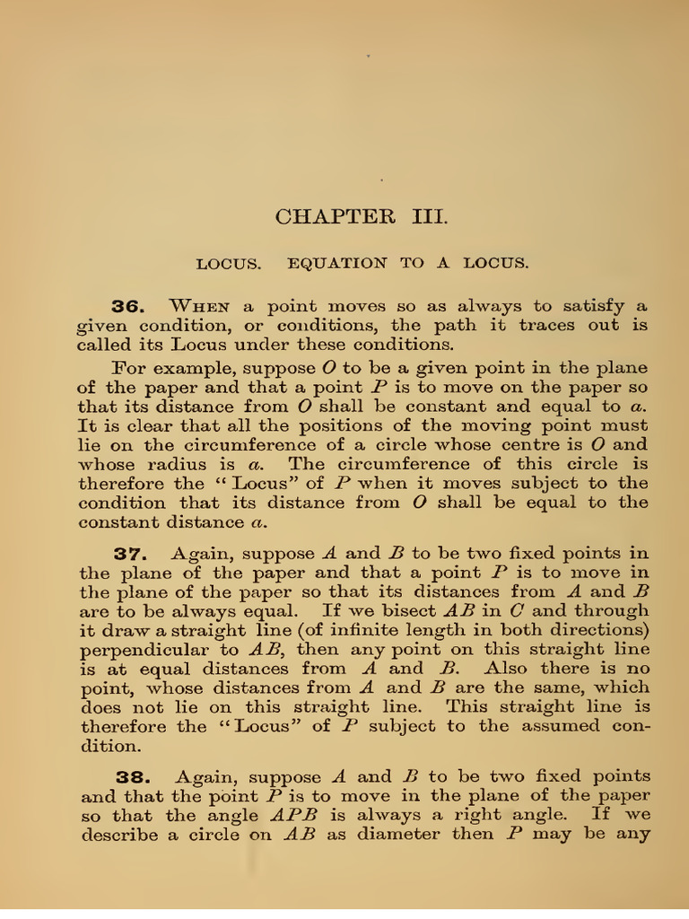 Locus - SL - Loney (Relevant Pages) | PDF | Equations | Circle