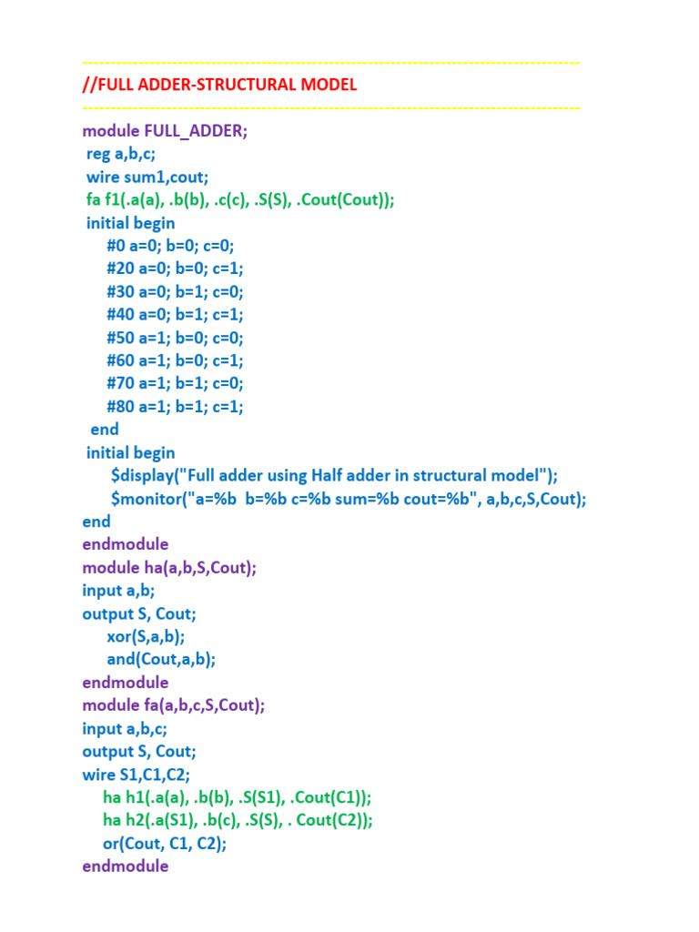 Verilog Part2 Pdf Electrical Circuits Computer Engineering 