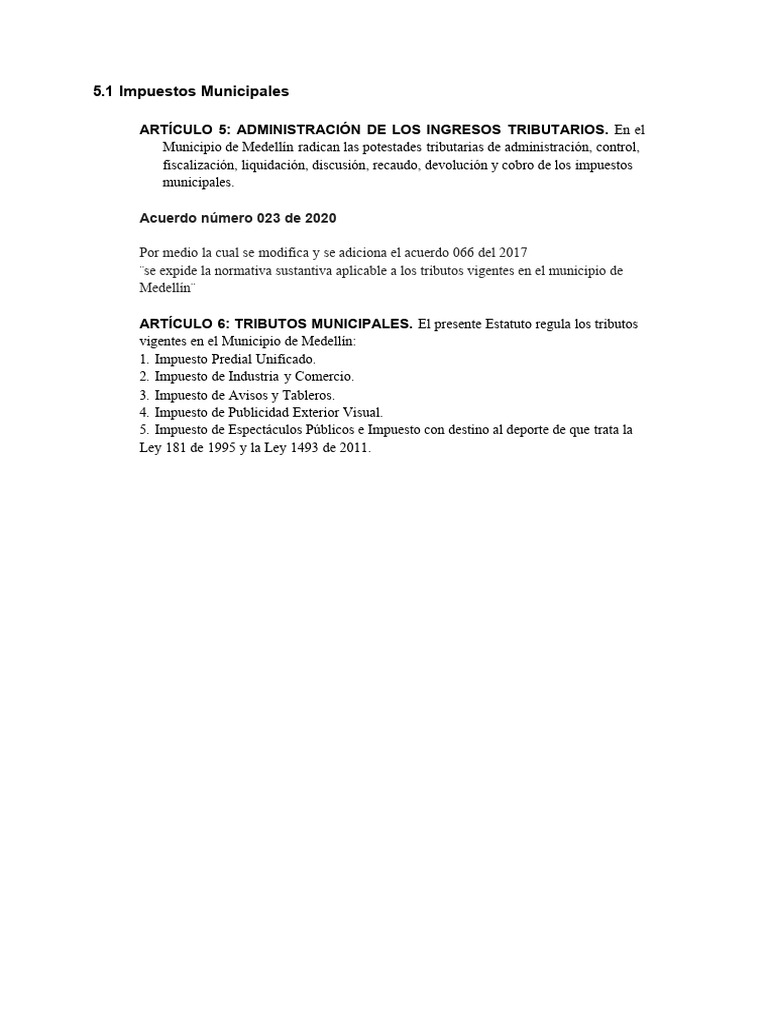 Impuestos Municipales | PDF | Impuestos | Pagos