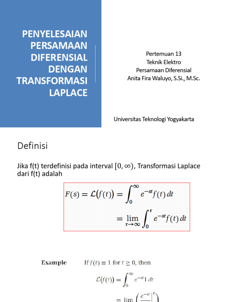 P13 Transformasi Laplace | PDF