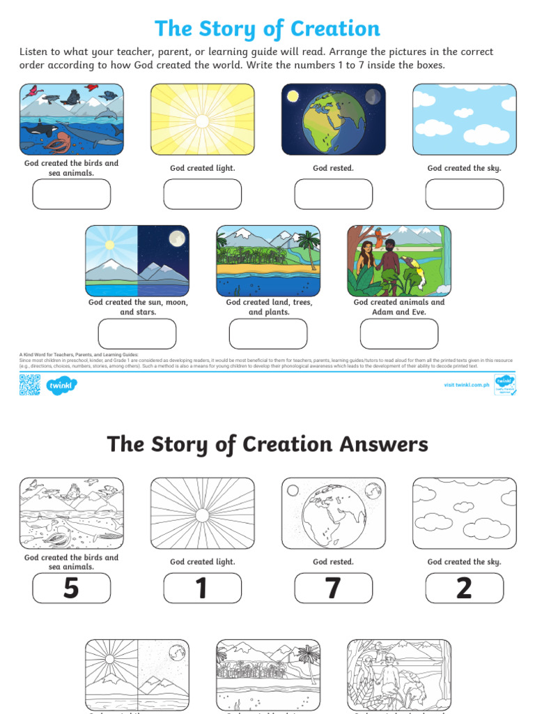 Creation Story Activities for Kids | PDF