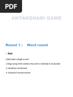 Antakshari-Competition PDF | PDF | Cinema Of India | Bollywood