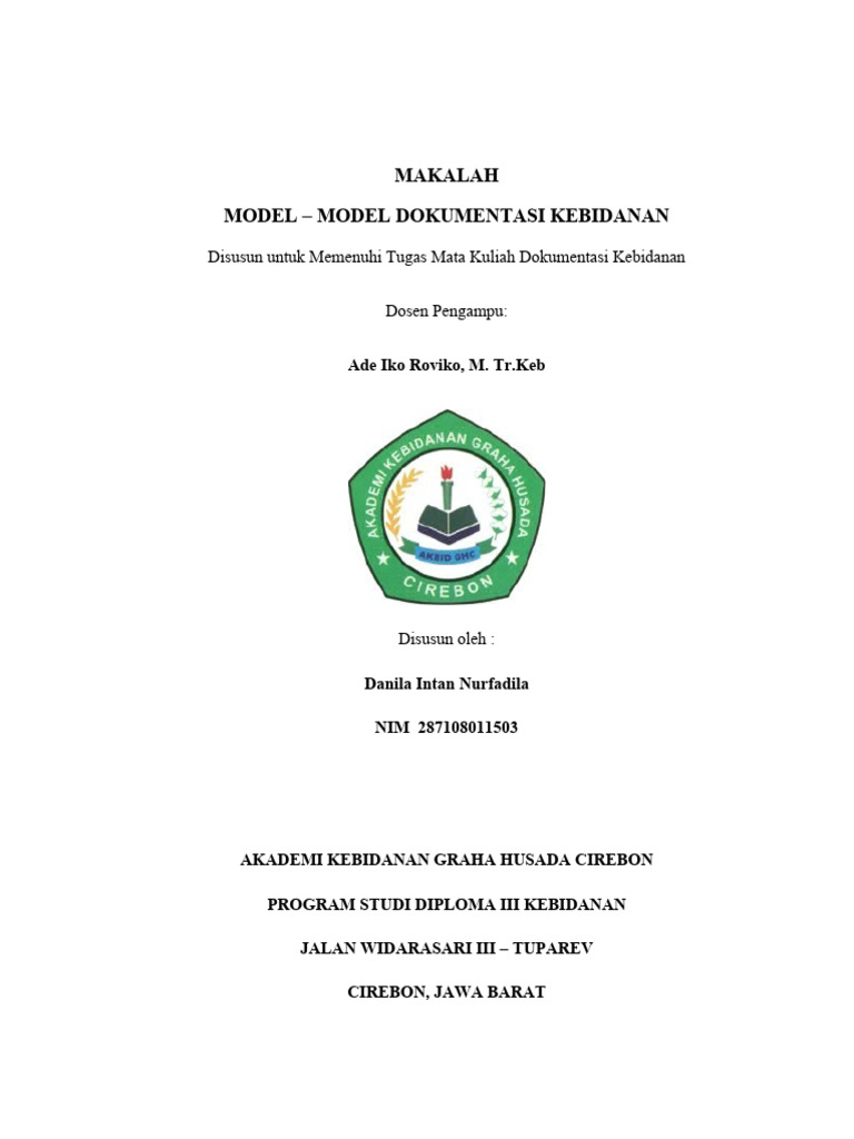 Model Dokumentasi Kebidanan Terbaik | PDF
