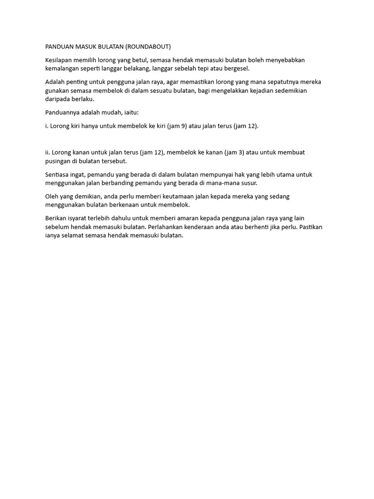 Panduan Masuk Bulatan | PDF