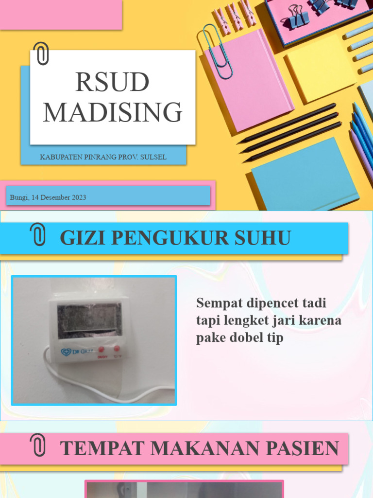 Persentasi Hasil Survey Akreditasi Rsud Madising | PDF