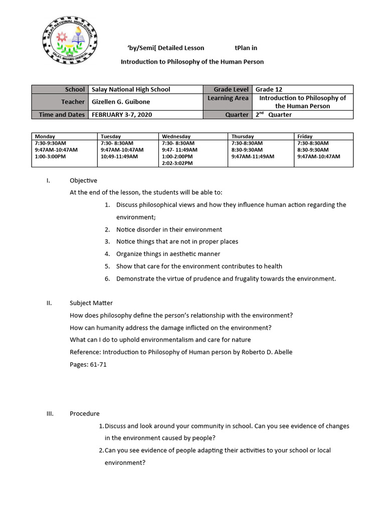 DLP PHILO Lesson 4 | PDF