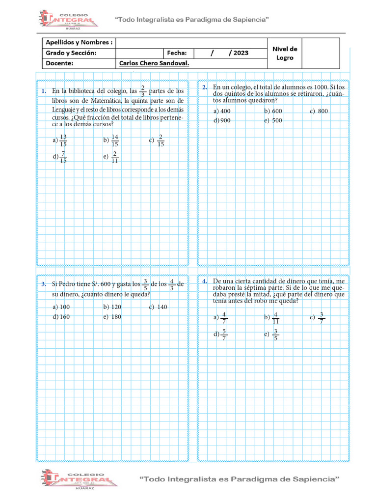 4tos Integralsxx | PDF