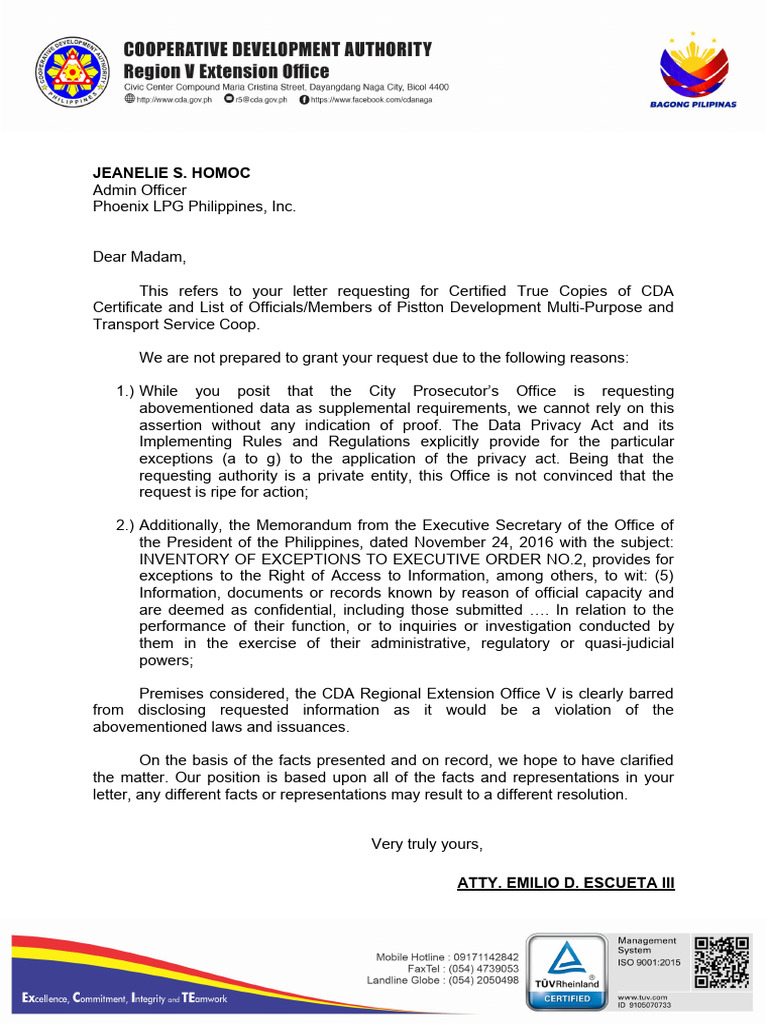 Draft Legal Opinion Phoenix LPG 2024 | PDF