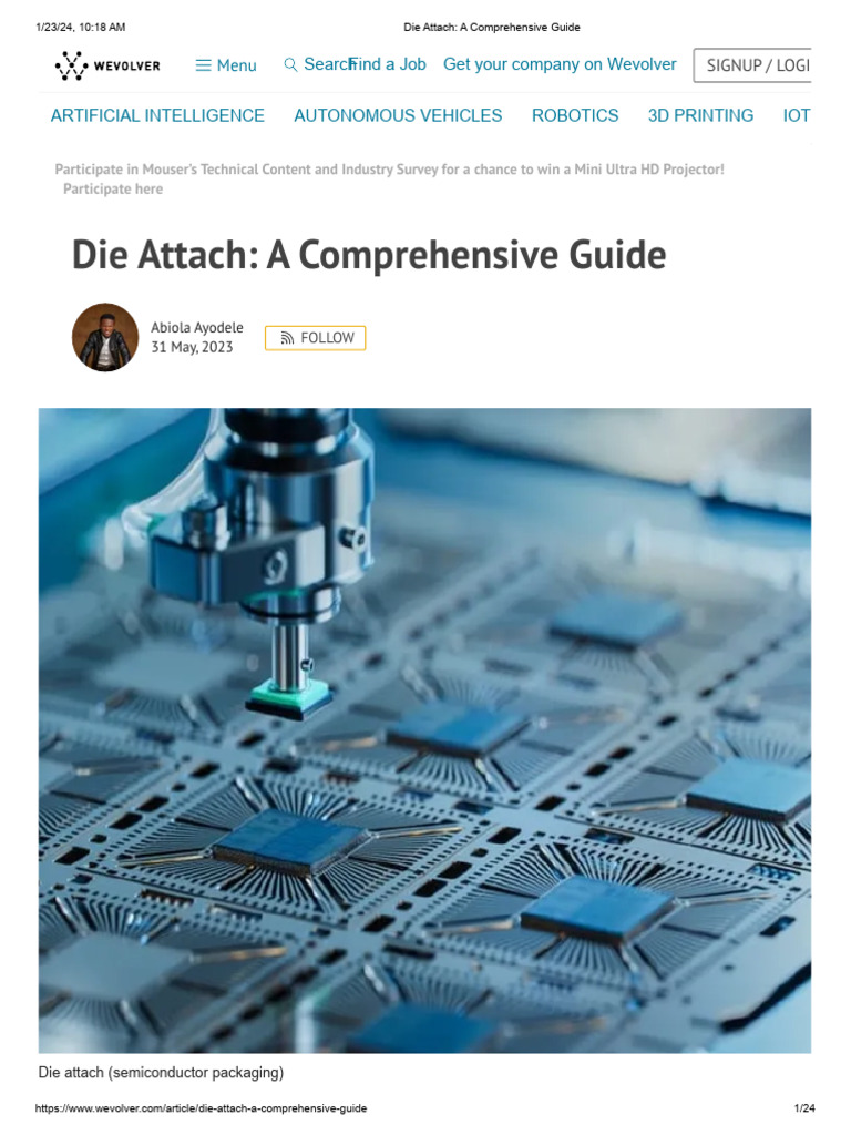 Die Attach - A Comprehensive Guide | PDF | Epoxy | Adhesive