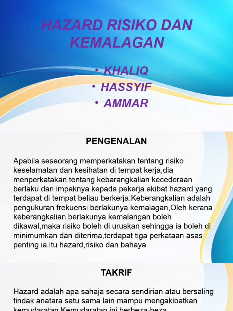 Hazard Risiko Dan Kemalagan | PDF