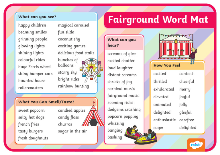 Funfair Sensory Word Mat | PDF