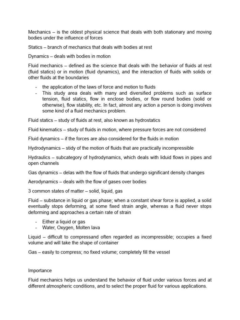 C1 | PDF | Fluid Mechanics | Fluid Dynamics