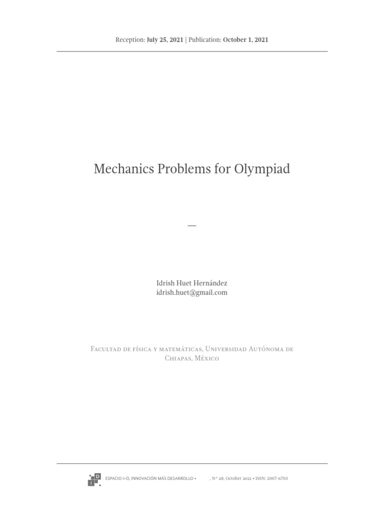 09 +D A +olympiad | PDF | Rotation Around A Fixed Axis | Force
