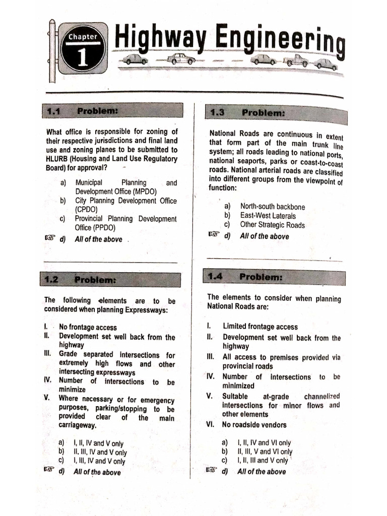 Transportation Engineering Terms | PDF