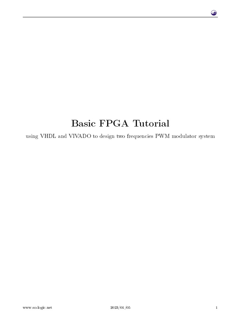 Basic FPGA Tutorial Vivado VHDL-2022.2 | PDF | Field Programmable Gate Array | Sampling (Signal ...