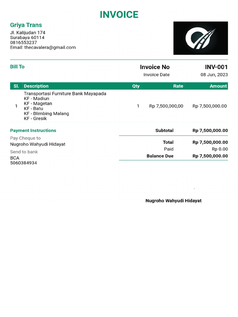 Invoice INV 001 | PDF