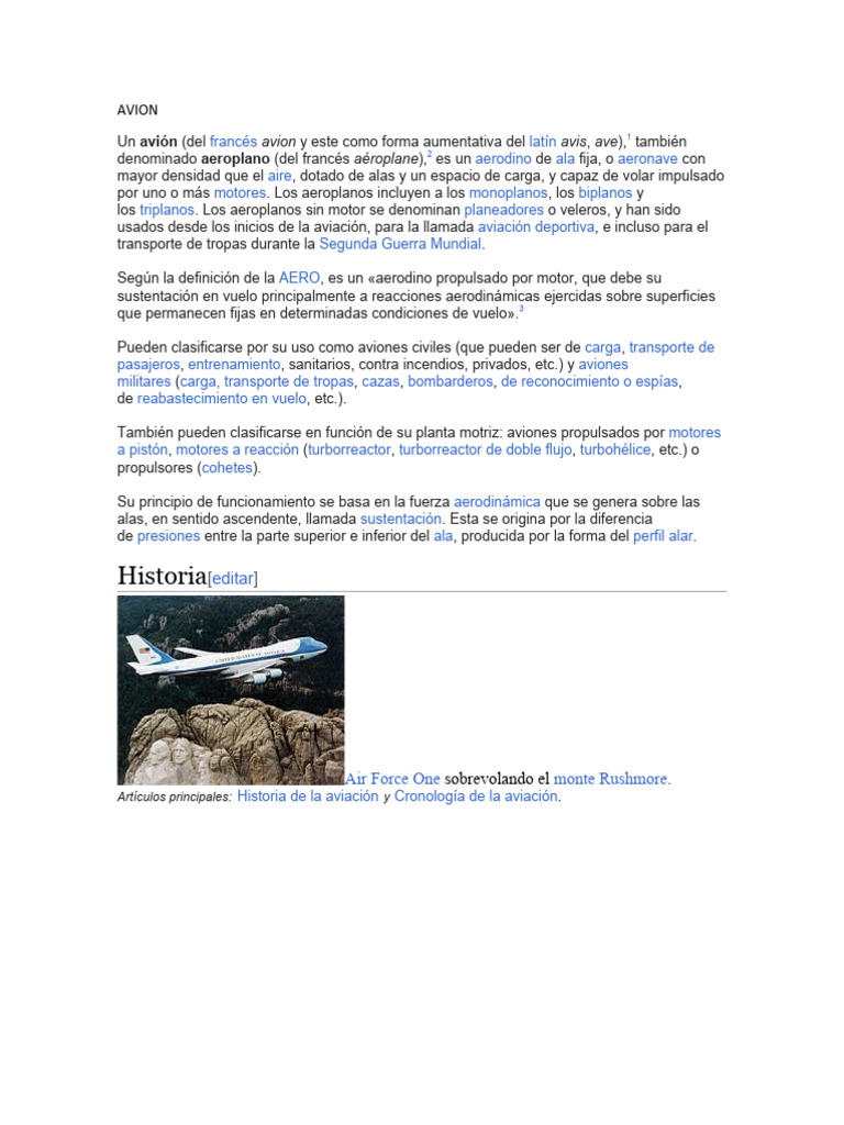 AVION | PDF | Avión | Aeronave