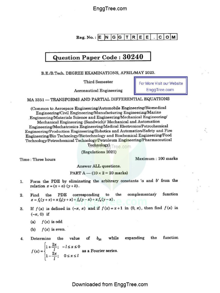 MA3351 Transforms and Partial Differential Equations Apr May 2023 ... MA3351 Transforms and Partial Differential Equations Apr May 2023 ...