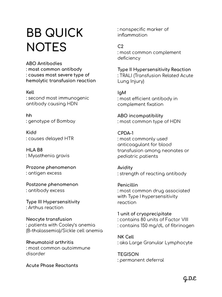 BB Quick Notes 2 | PDF