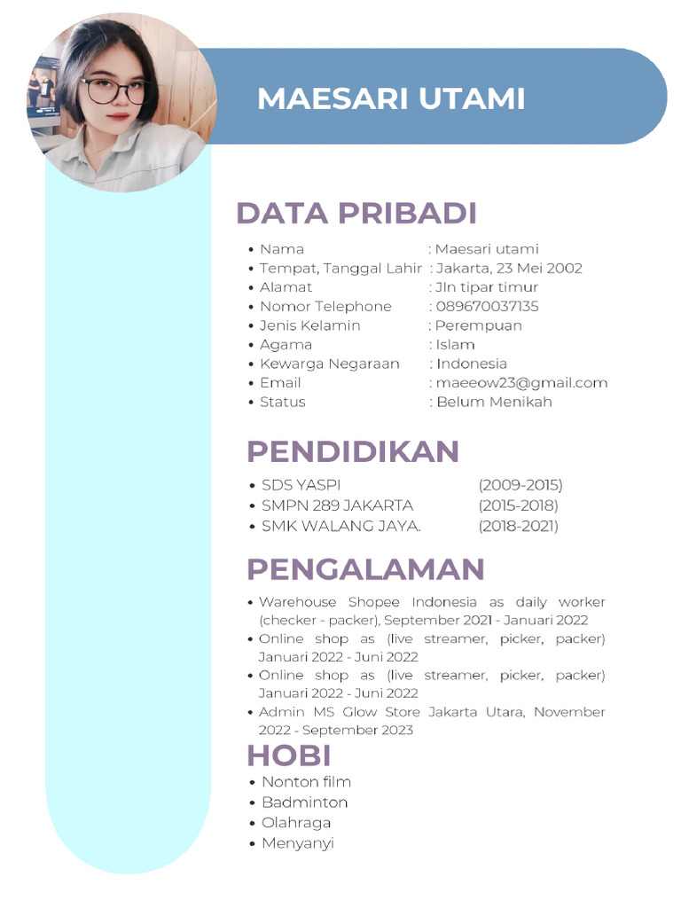 CV Maesari Utami | PDF