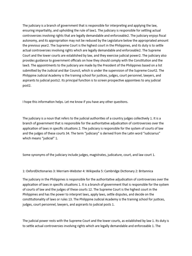Philippine Judiciary Overview | PDF | Judiciaries | Judge