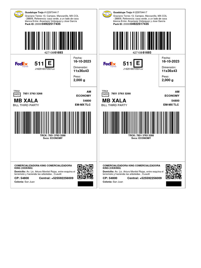 MB Xala MB Xala: 427108 427108 Fecha: Fecha | PDF